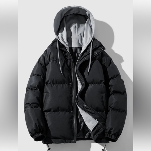 Zaful | Jackets & Coats | Nwt Zaful Mens Dual Zip Hooded Puffer Jacket ...